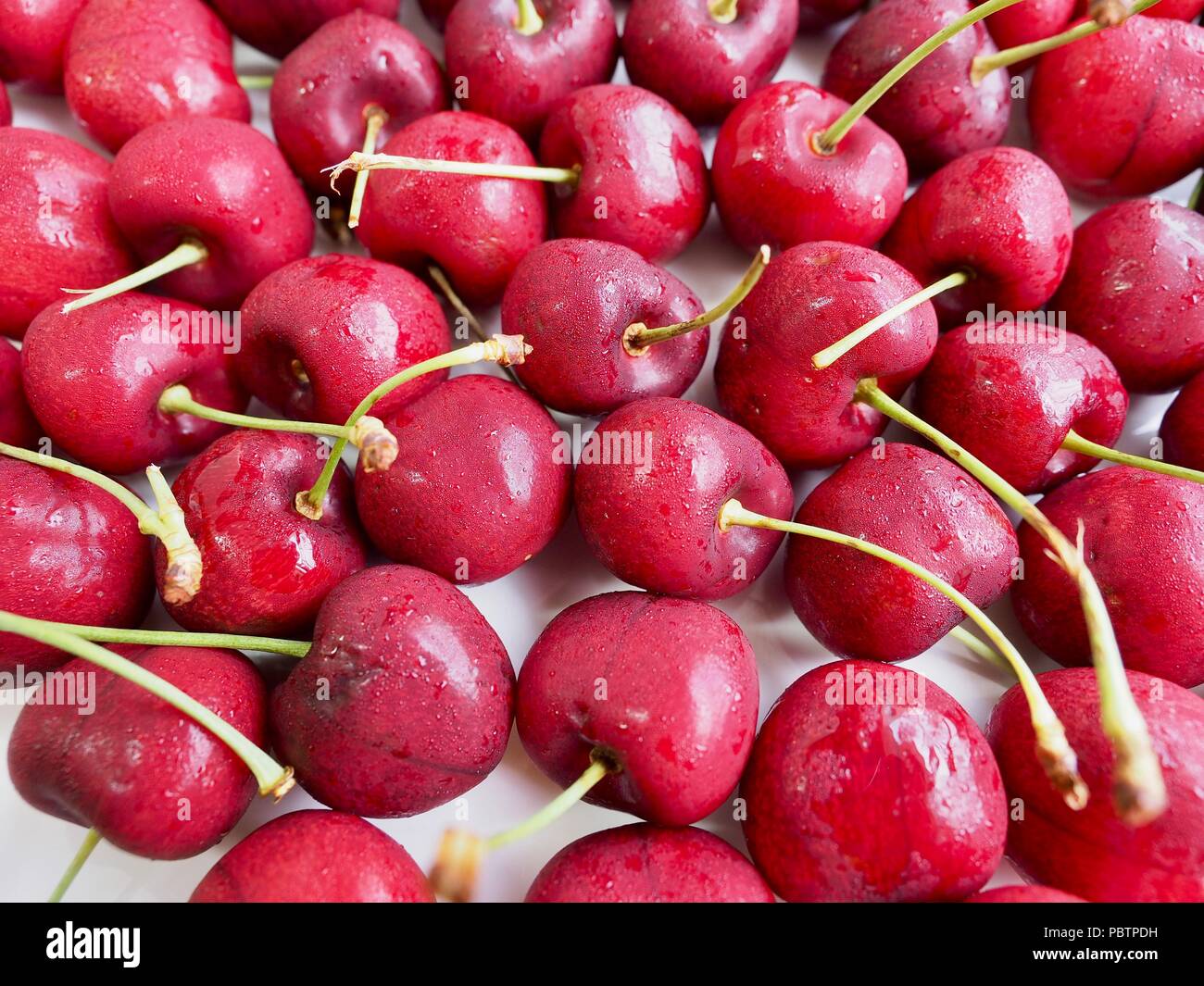 Fresh Organic Fruit Cherry Stock Photo - Alamy