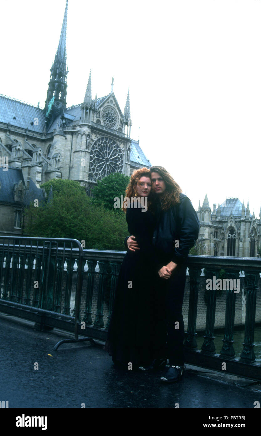 PARIS, FRANCE - APRIL 25: (EXCLUSIVE) Dancer Michelle Rudy and musician ...