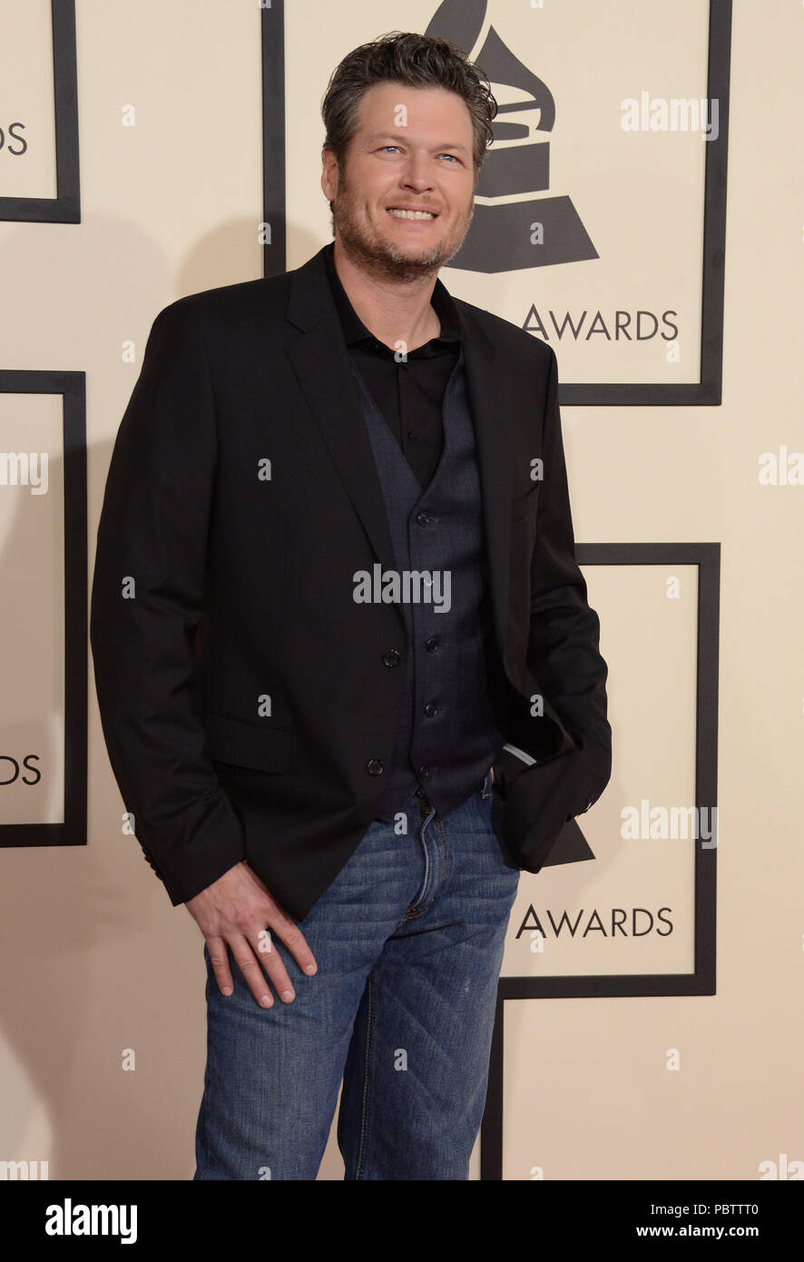 Blake Shelton 457 at the 57th Annual GRAMMY Awards at the Staples ...