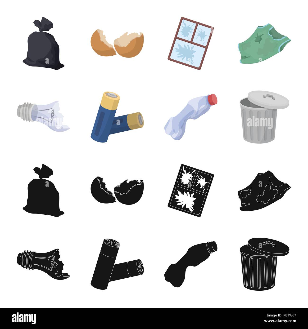 Broken plastic bucket Stock Vector Images - Alamy