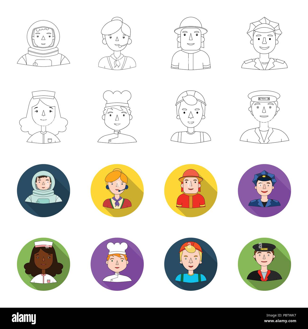 A nurse in a dressing gown, a cook , a builder , a taxi driver. People ...