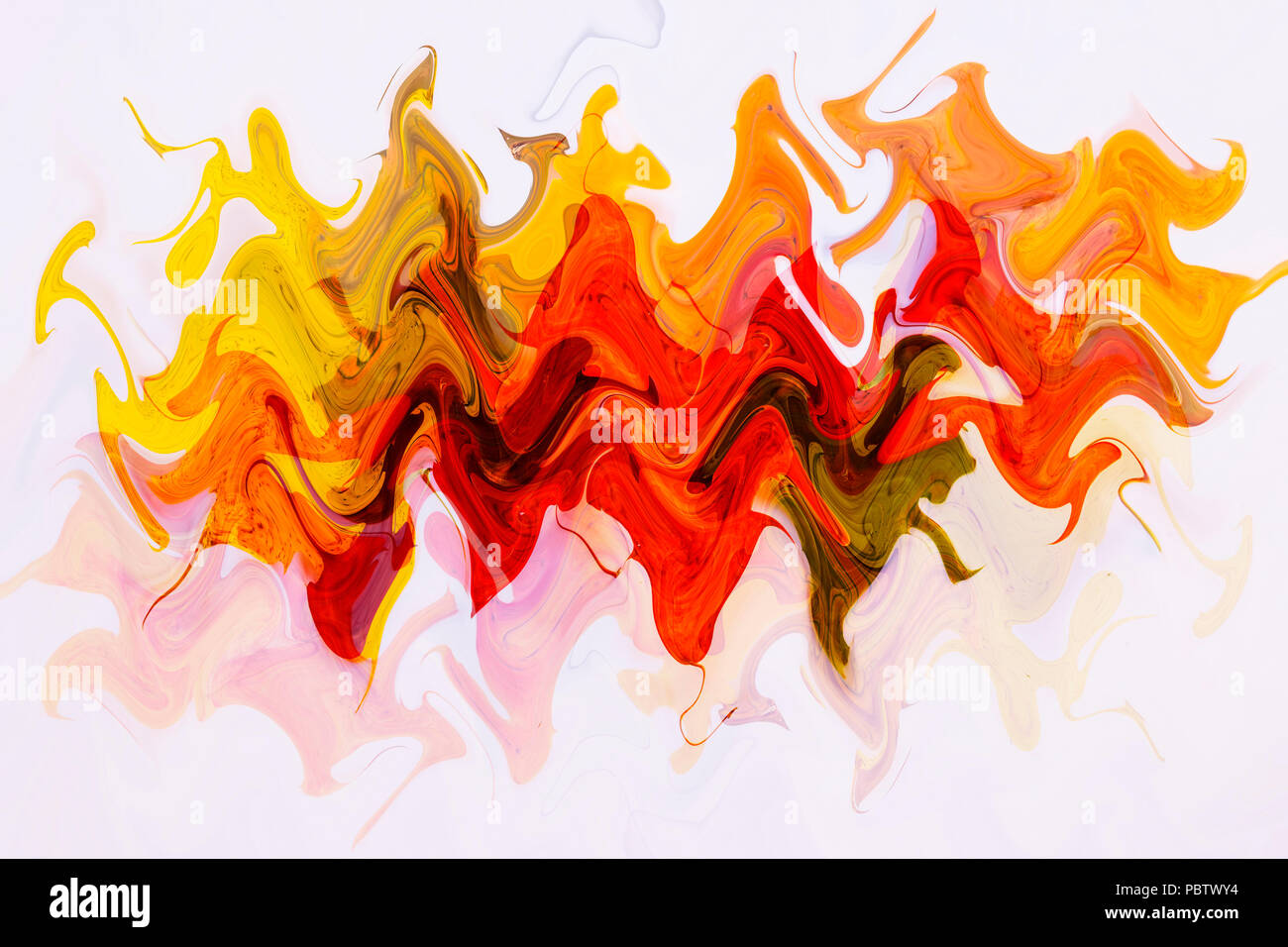 Abstract design of colorful waves. Rainbow ribbon color line effect ...