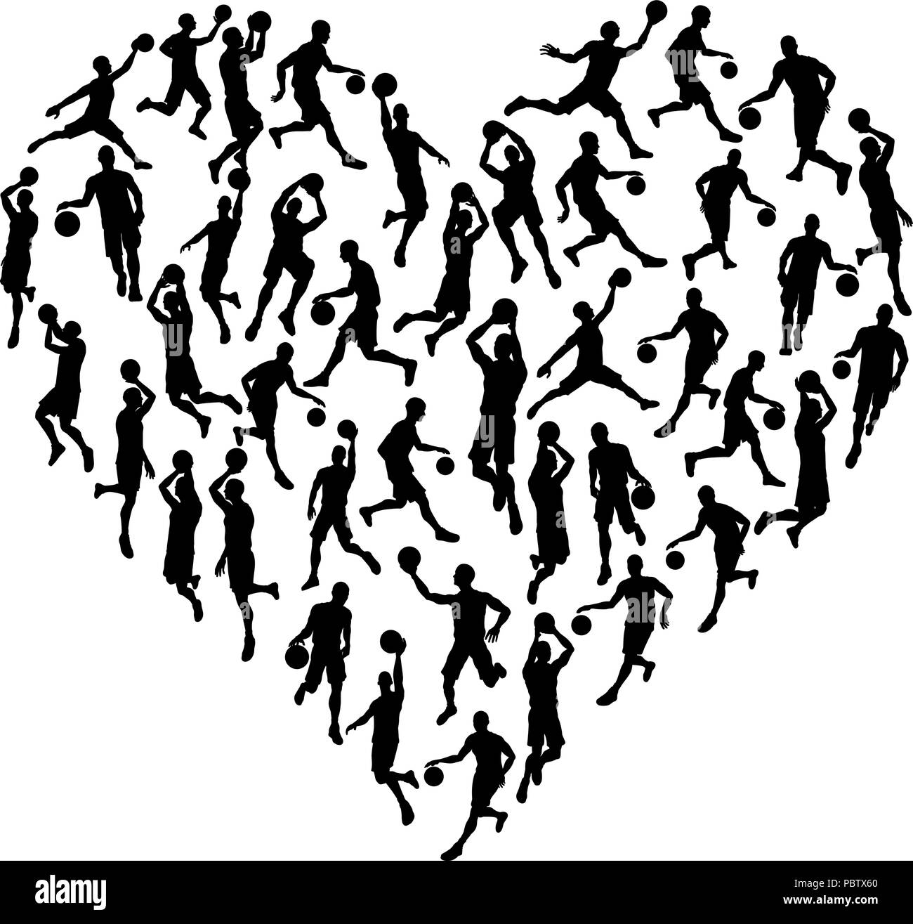 Men basketball player silhouette hi-res stock photography and images ...