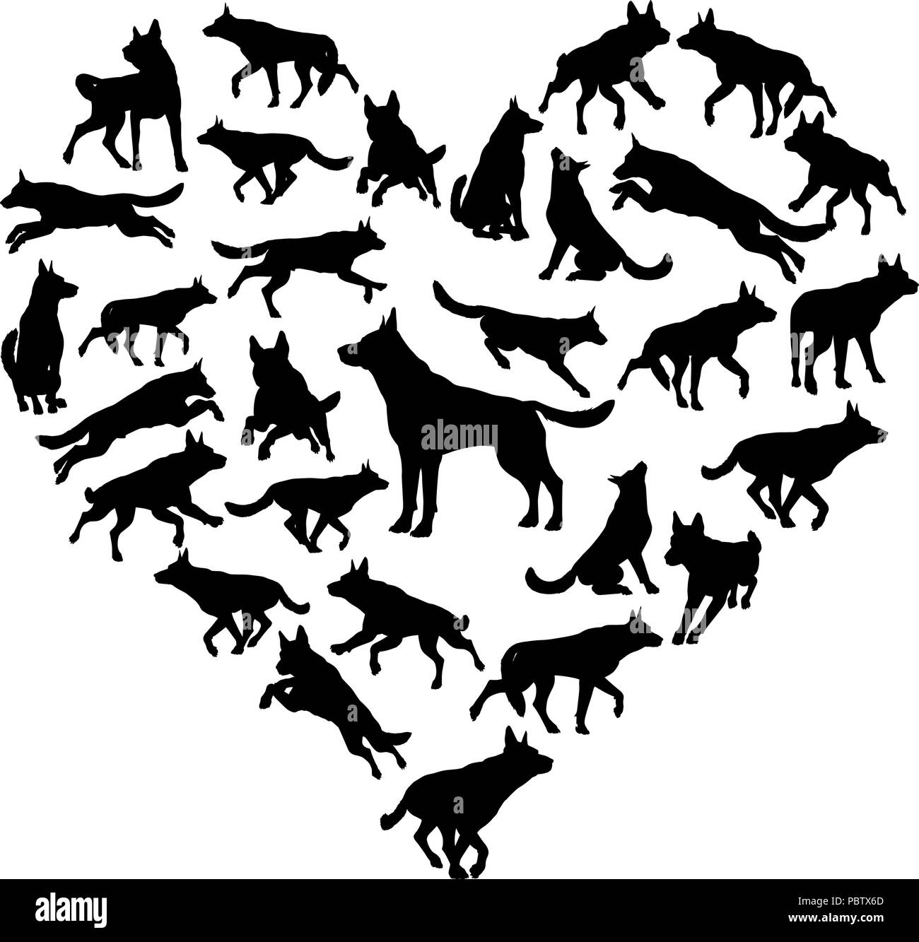 German shepherd care Stock Vector Images - Alamy