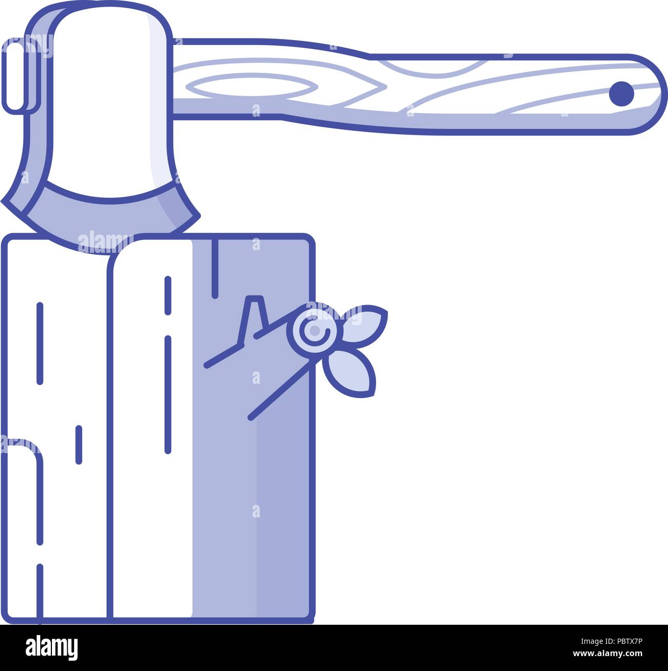 Axe Chopping Wood Icon Stock Vector Image & Art - Alamy