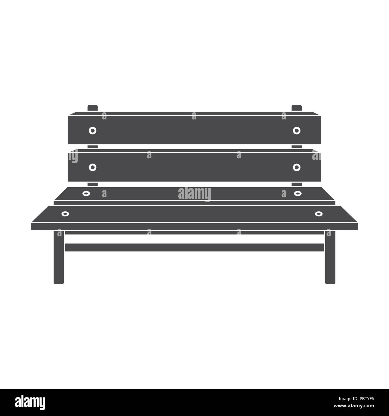Bench icon in black style isolated on white background. Park symbol ...