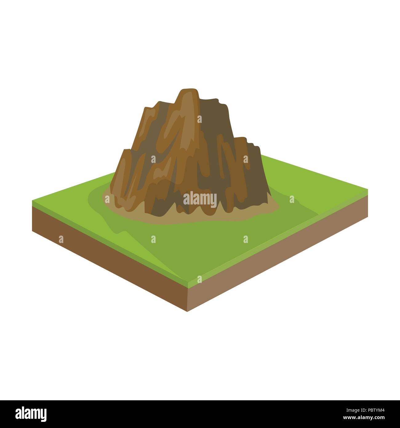 Mountains, rocks and landscape. Relief and mountains single icon in ...