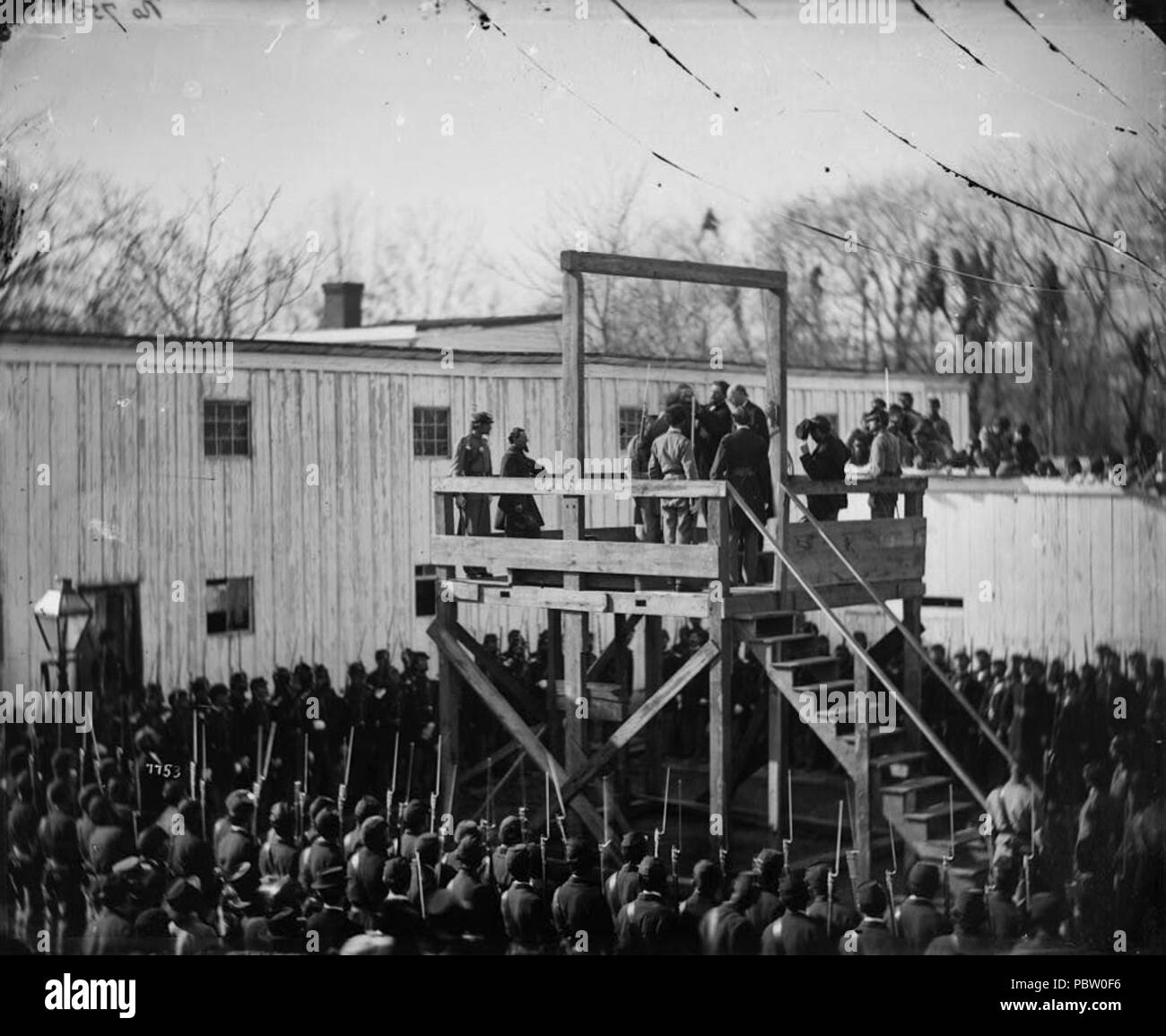 Adjusting the rope for the execution of Wirz Stock Photo - Alamy