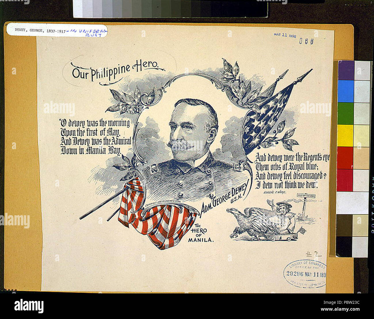 Adm. George Dewey, head-and-shoulders portrait, facing left, in uniform ...