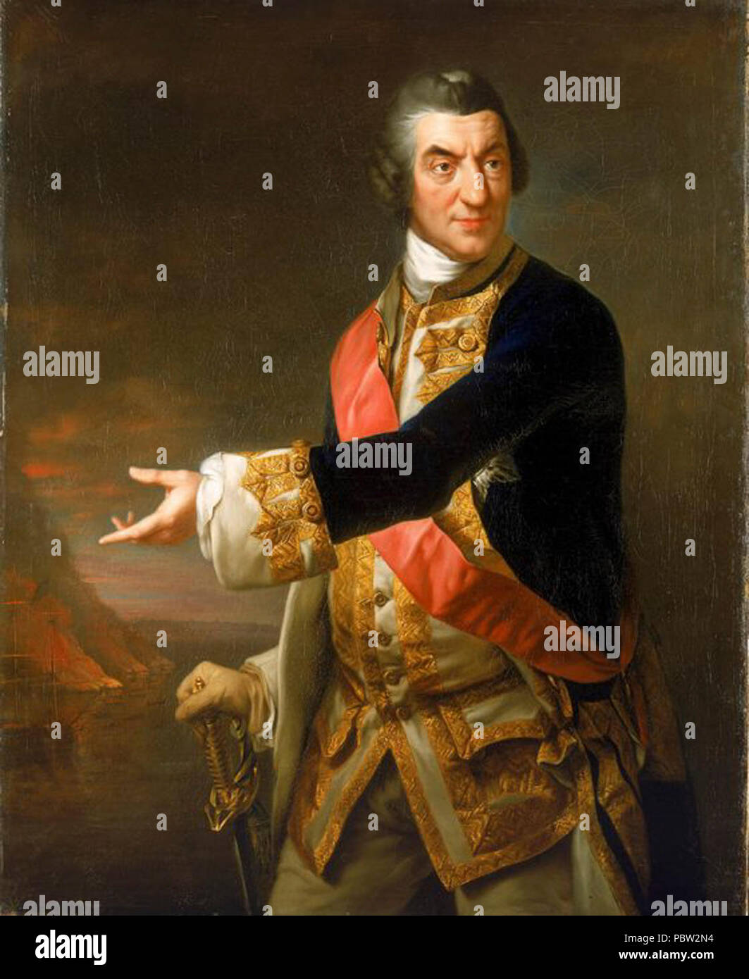 Admiral Sir Charles Saunders by Richard Brompton Stock Photo - Alamy