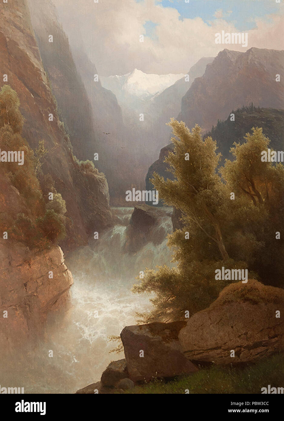 Adolf Chwala (1836-1900) - Vysokohorská bystřina Stock Photo - Alamy