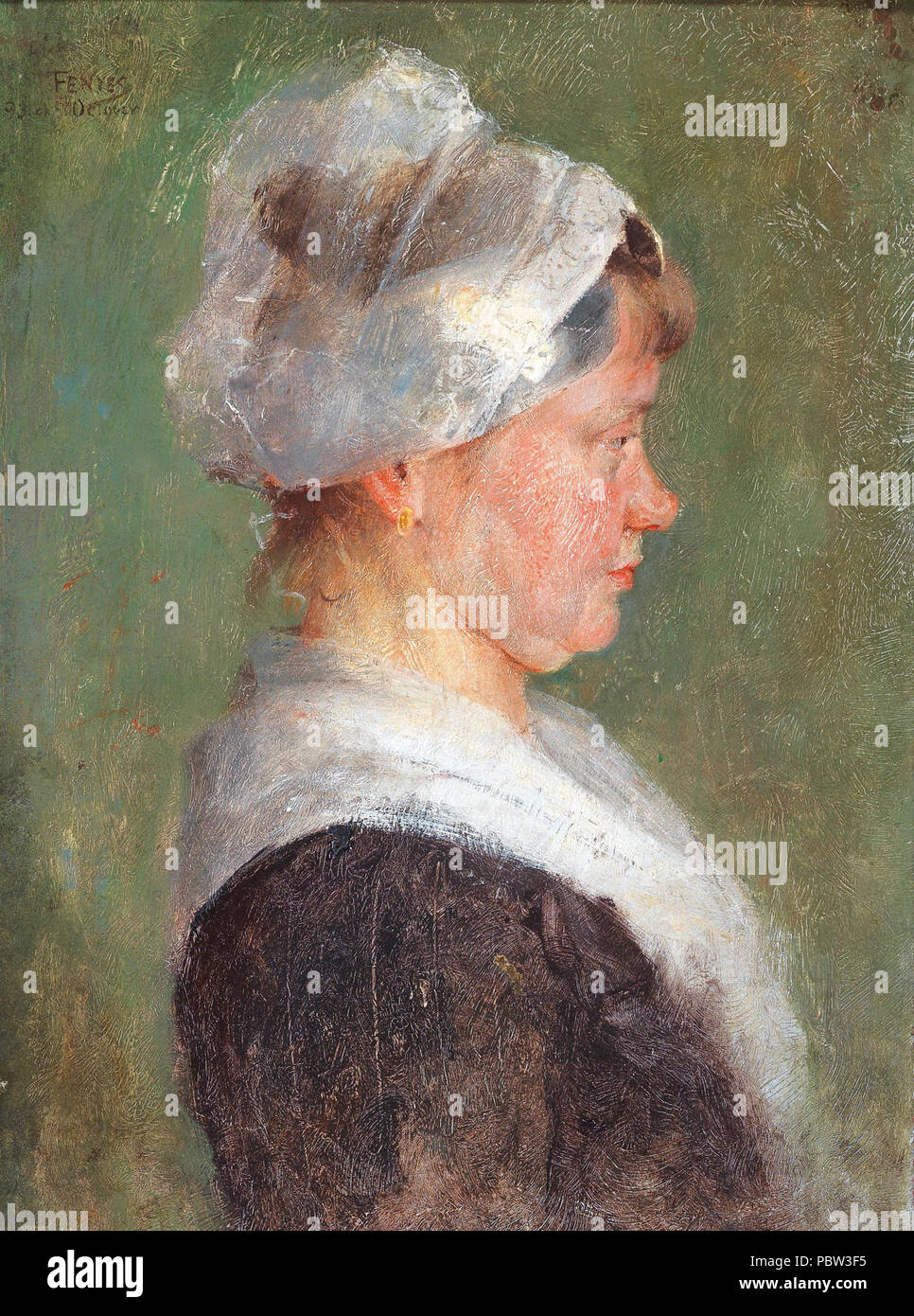 Adolf Fényes Portrait eines Mädchens Stock Photo - Alamy