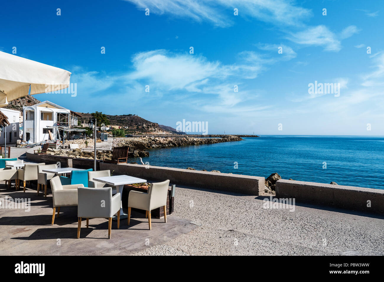 Crete beach restaurant hi-res stock photography and images - Alamy