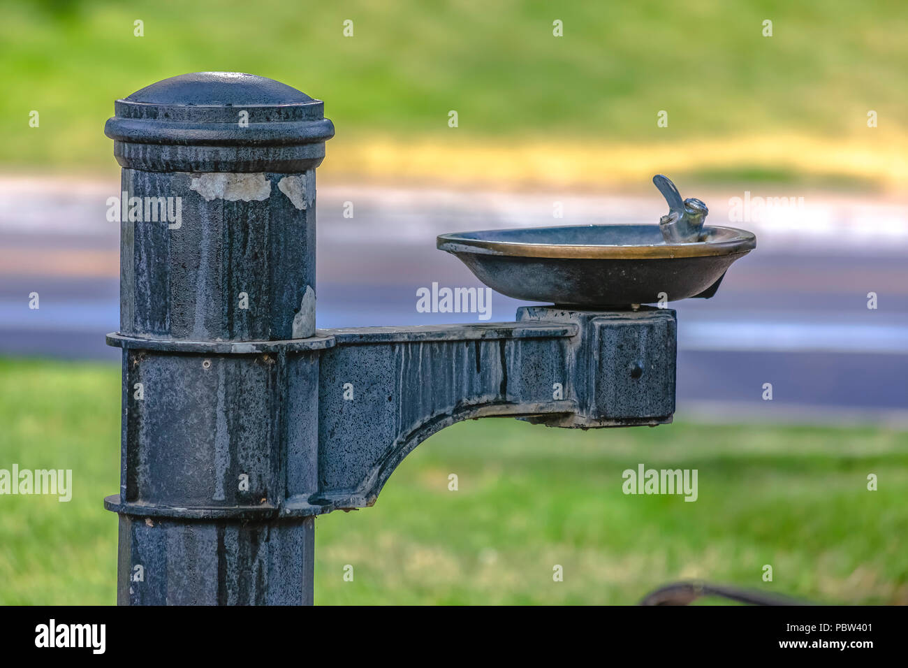 Salt Lake City water fountain at park Stock Photo - Alamy