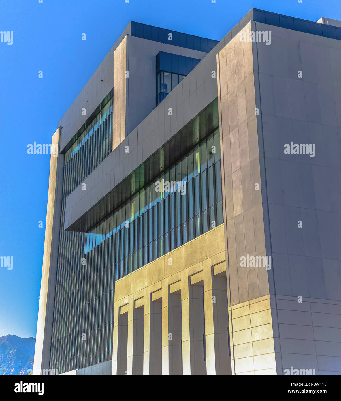 Side of large building in Provo Stock Photo - Alamy