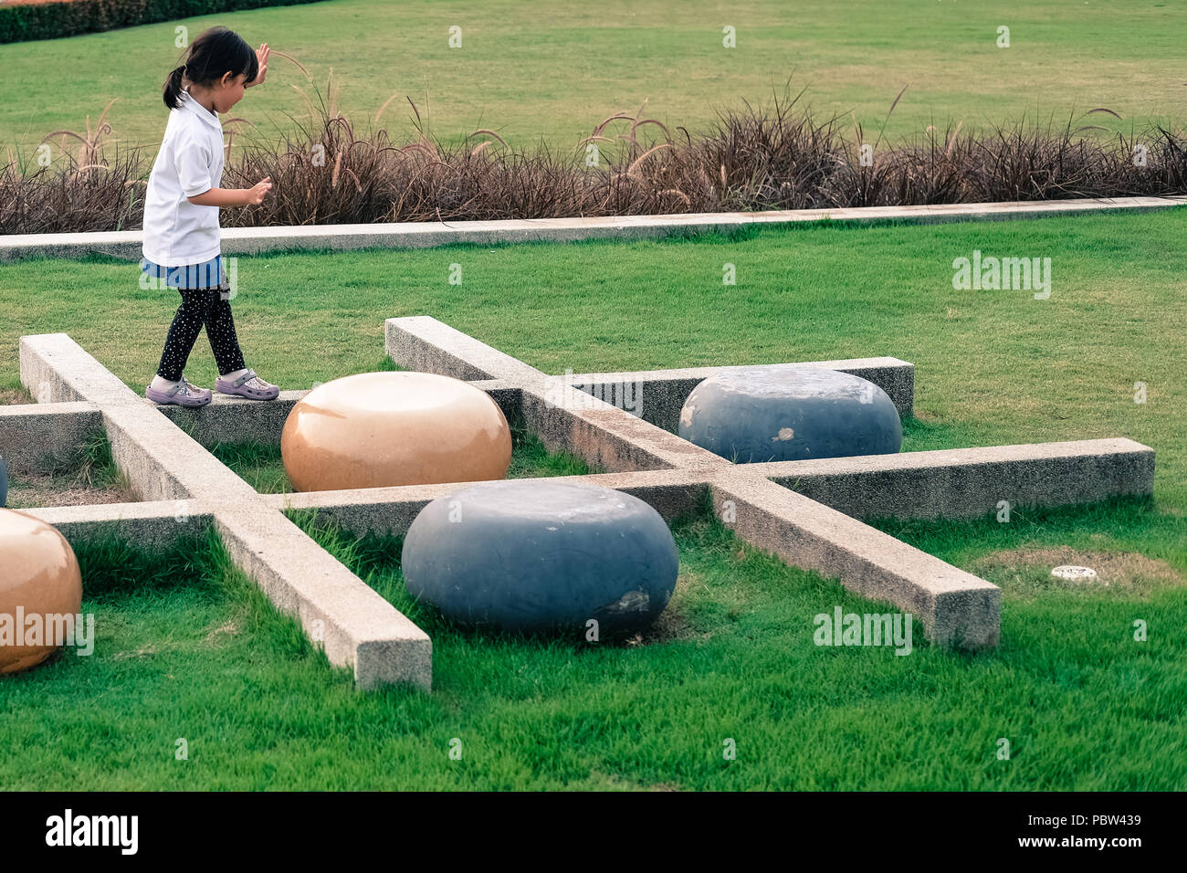 Balance beam playground hi-res stock photography and images - Alamy