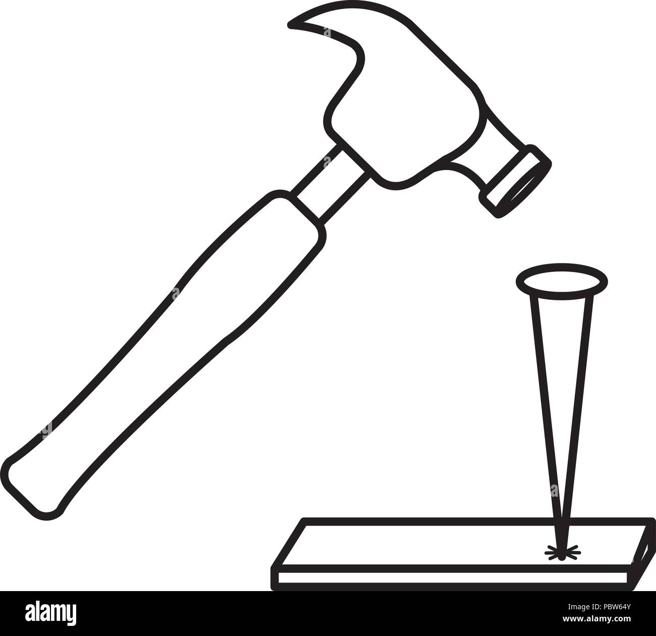 Hammering vector vectors hi-res stock photography and images - Alamy