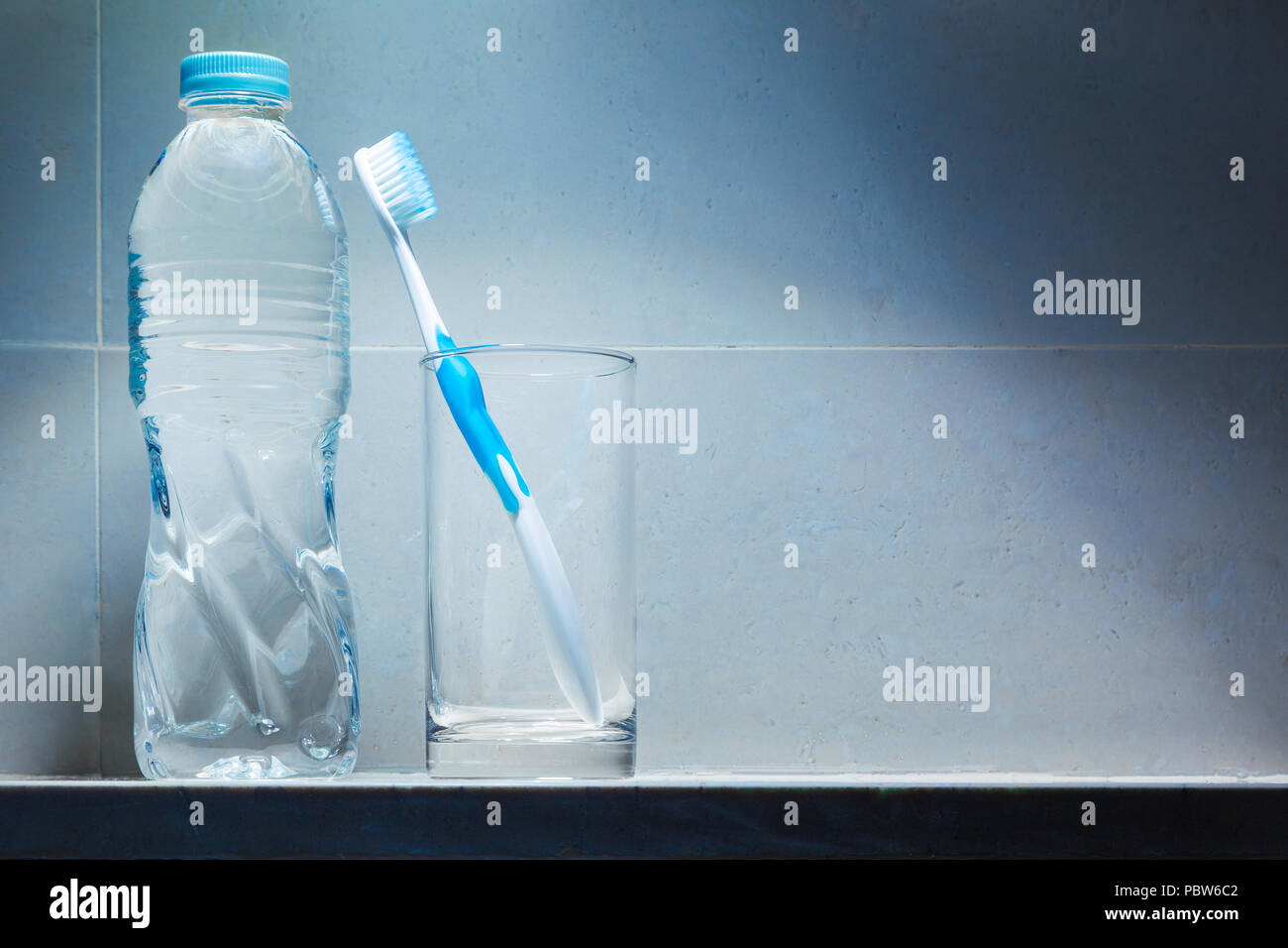 Brush teeth bottle water hi-res stock photography and images - Alamy