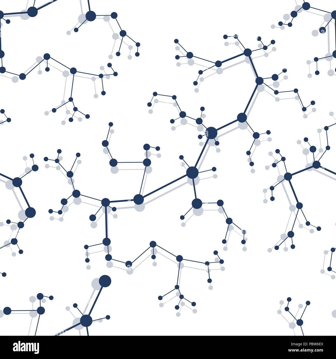 Seamless pattern with structures of molecules and communication ...