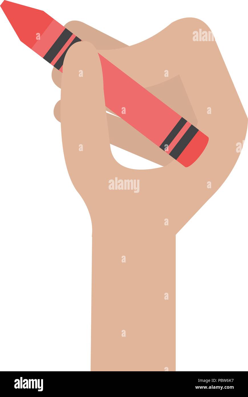hand writing with crayon vector illustration design Stock Vector Image ...