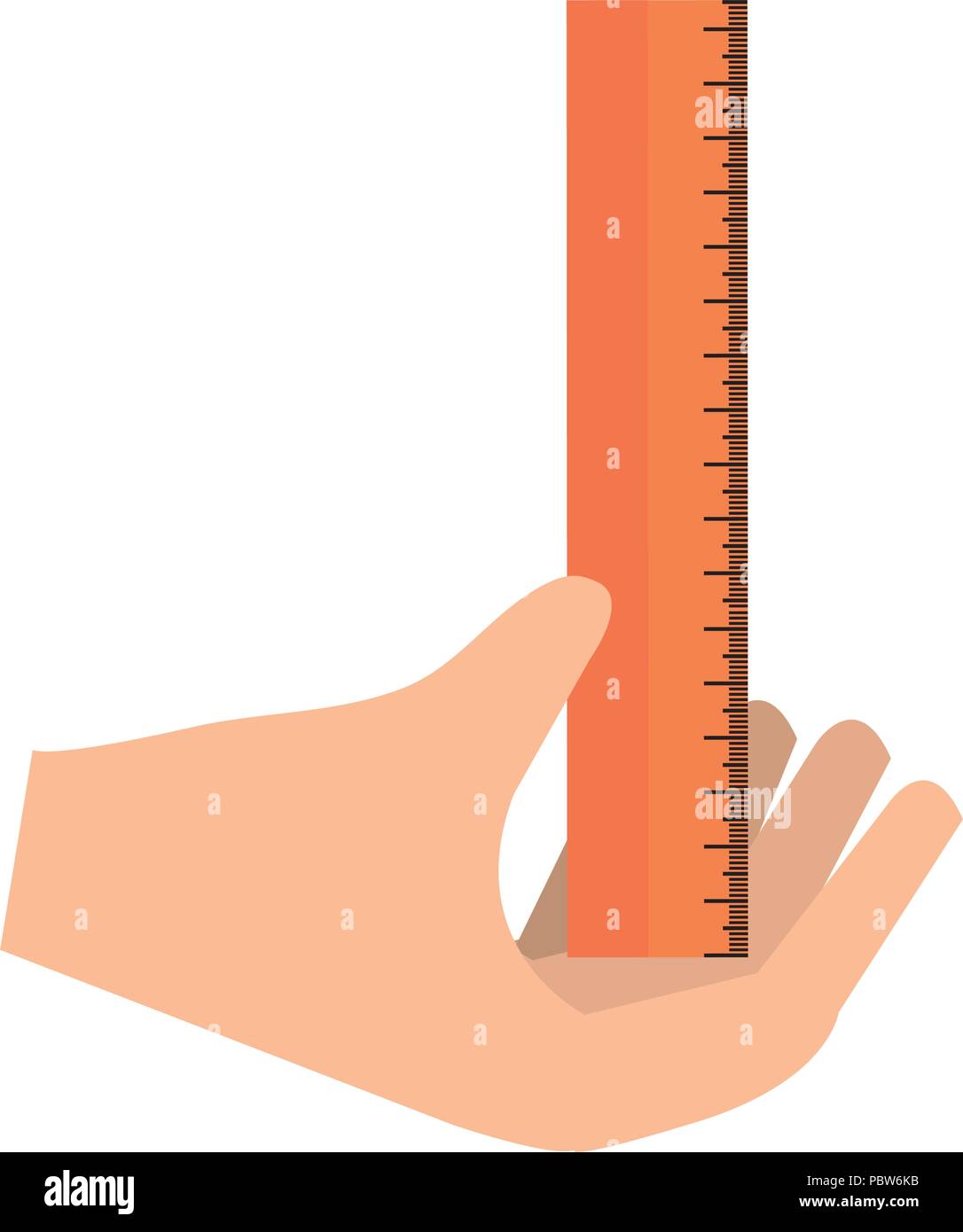 hand using school rule vector illustration design Stock Vector Image ...