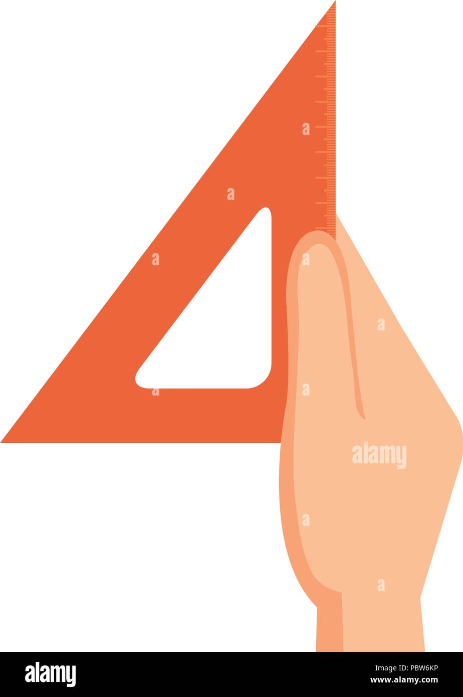 Student using ruler Stock Vector Images - Alamy