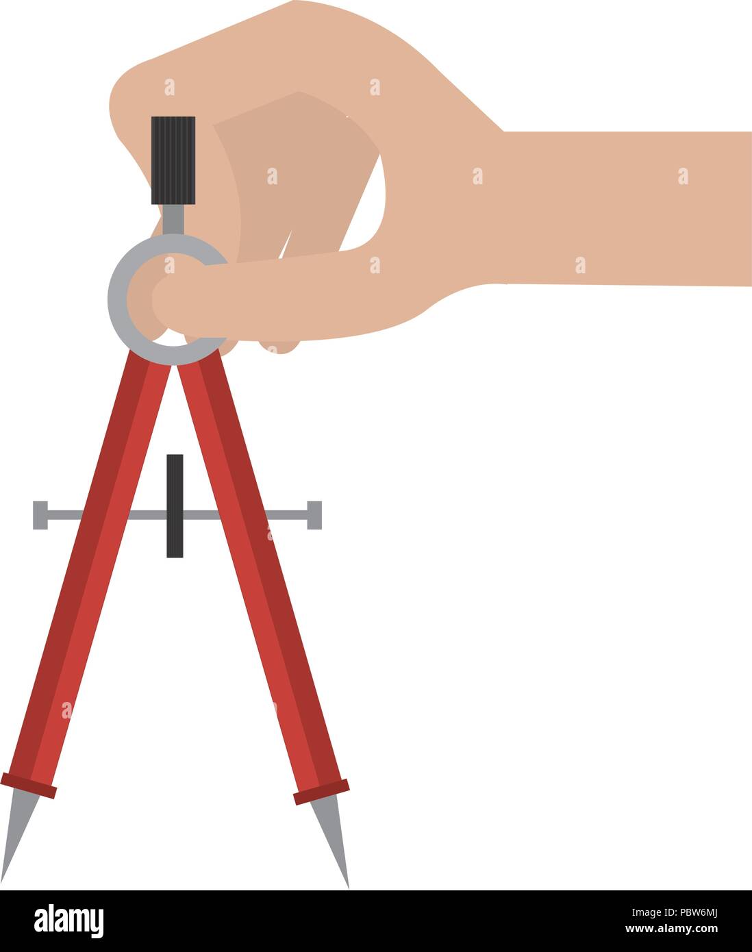 Using compass Stock Vector Images - Alamy