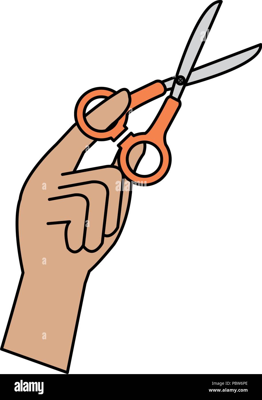 Cut using scissors Stock Vector Images - Alamy