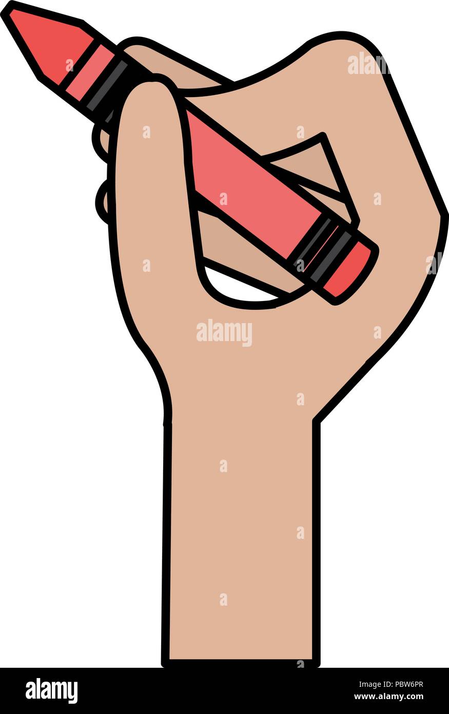 hand writing with crayon Stock Vector Image & Art - Alamy