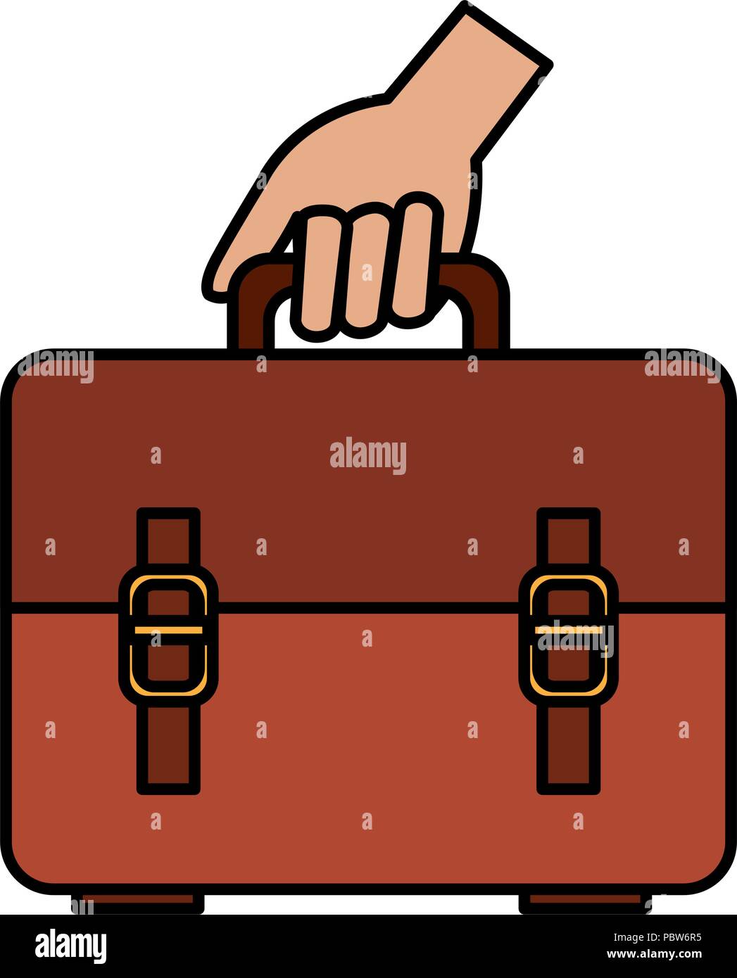 Hand lifting backpack Stock Vector Images - Alamy