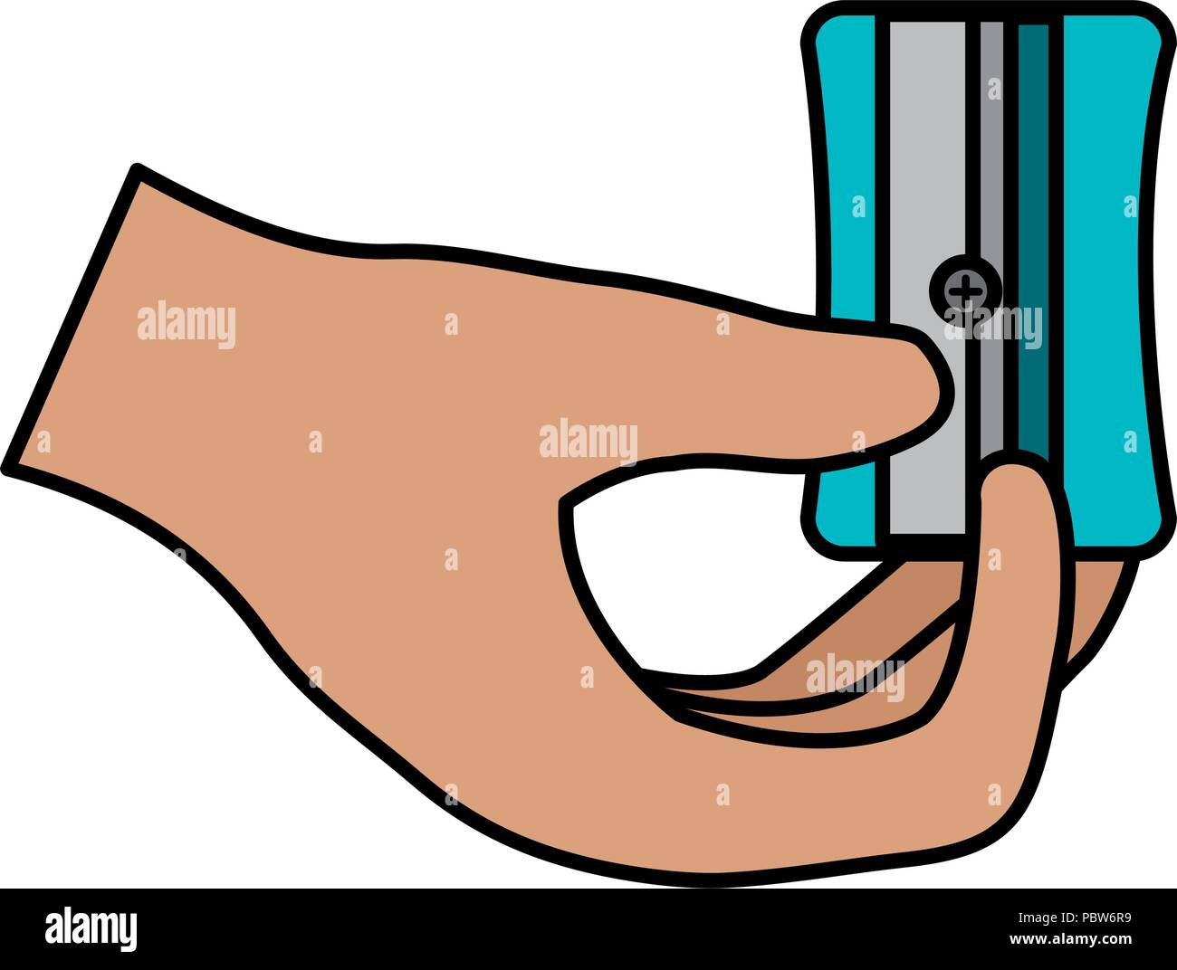 hand with sharpener icon Stock Vector Image & Art - Alamy