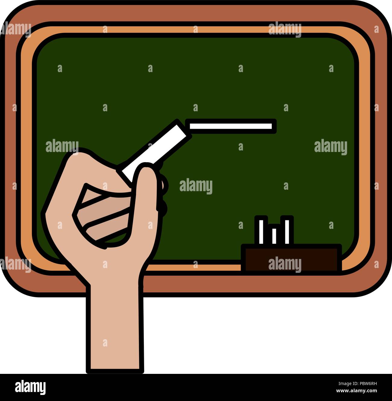 hand drawing in chalkboard with chalk Stock Vector Image & Art - Alamy