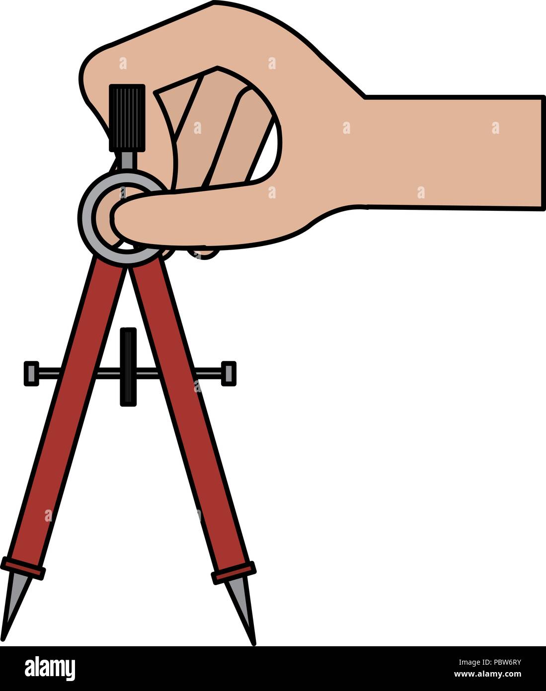 hand with compass icon Stock Vector Image & Art - Alamy