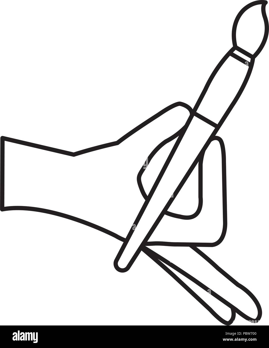 hand painting with brush Stock Vector Image & Art - Alamy