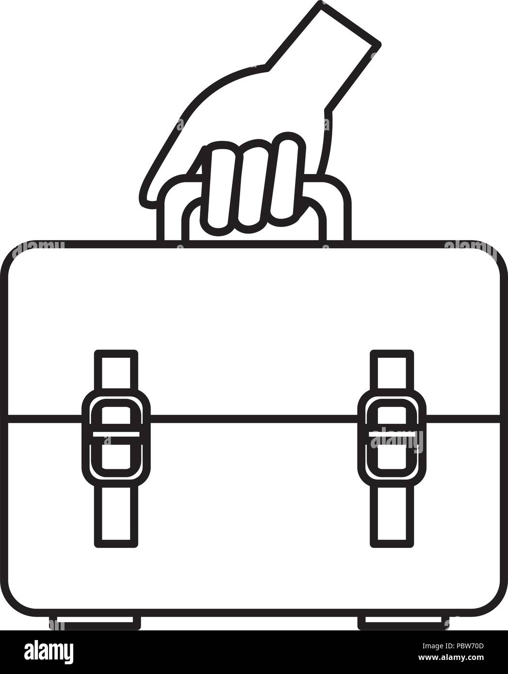 Hand lifting backpack Stock Vector Images - Alamy