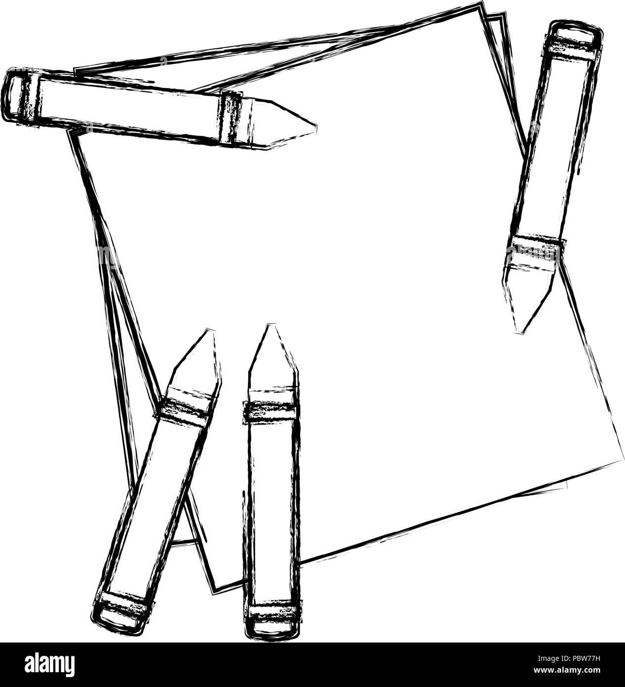 Crayons Black and White Stock Photos & Images - Alamy