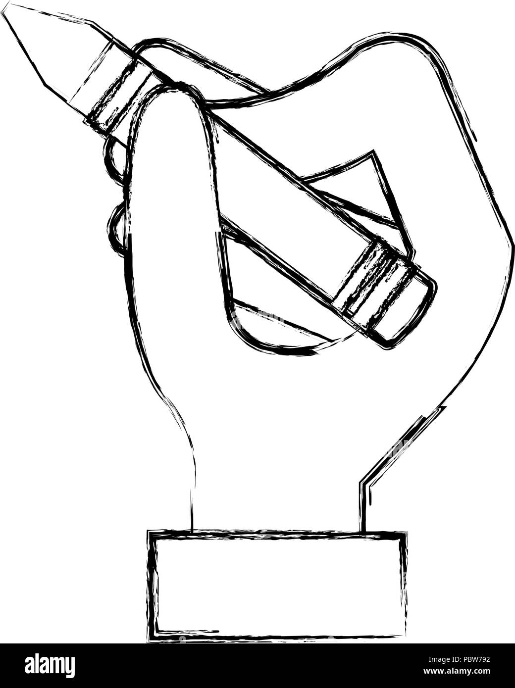 hand writing with crayon Stock Vector Image & Art - Alamy