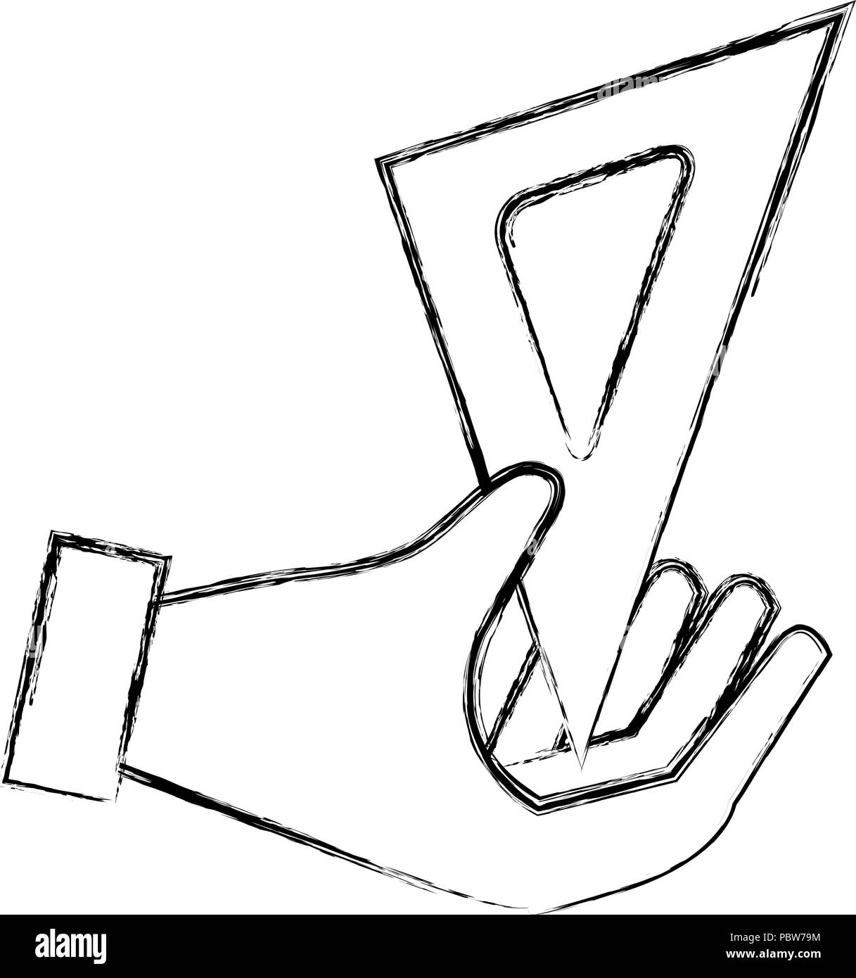 hand using school rule Stock Vector Image & Art - Alamy