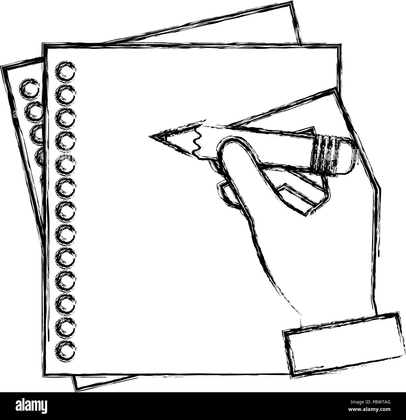 Writing in notebook student Black and White Stock Photos & Images - Alamy