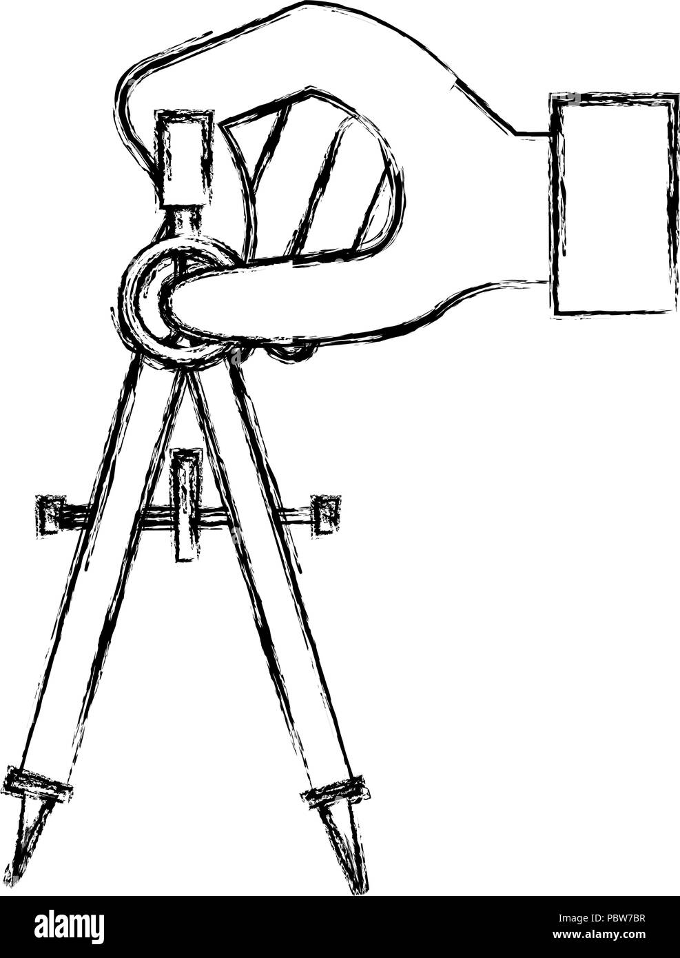 hand with compass icon Stock Vector Image & Art - Alamy