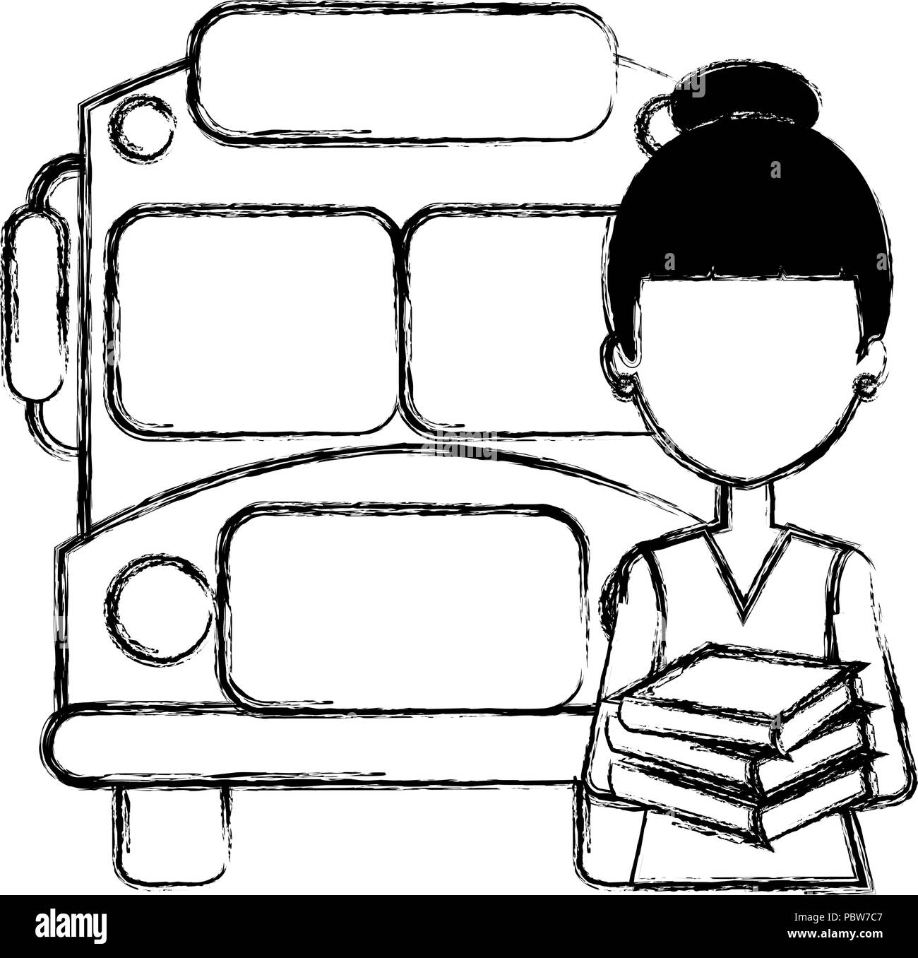 University transport bus student Stock Vector Images - Alamy