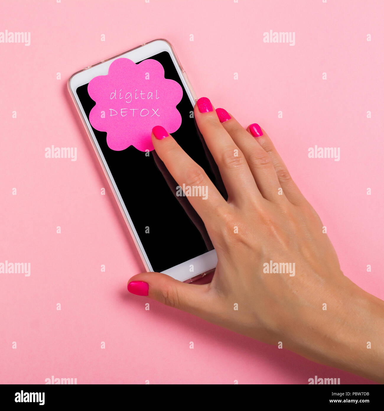Hand reaching for phone hi-res stock photography and images - Alamy