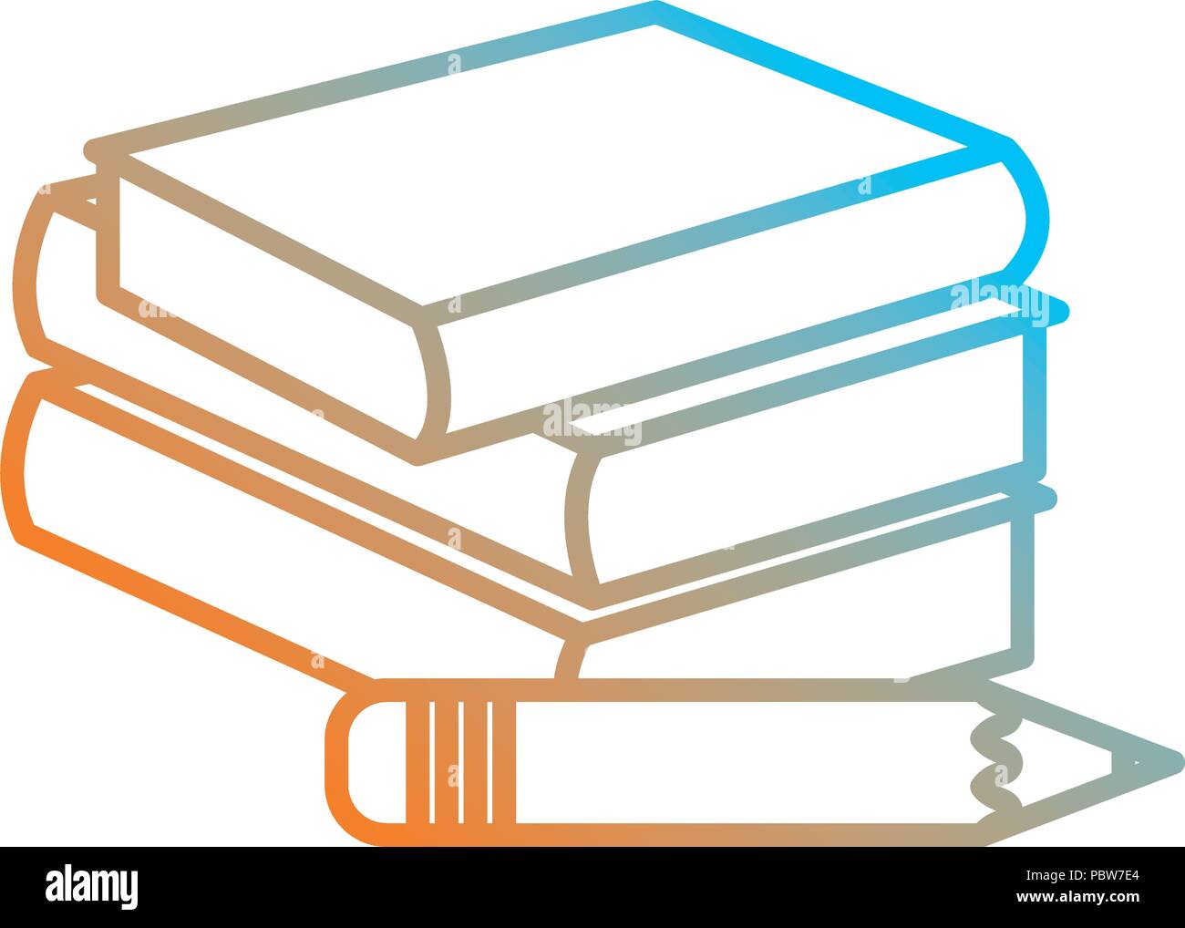 pile text books with pencil Stock Vector Image & Art - Alamy