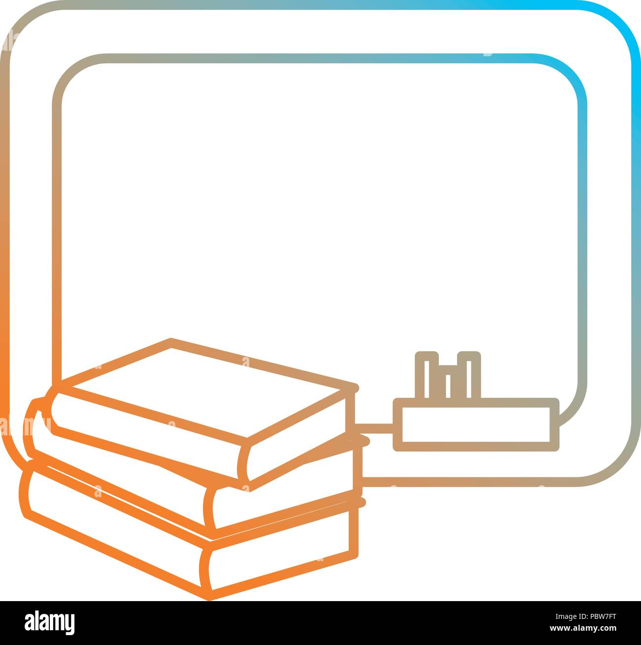 pile text books with chalkboard Stock Vector Image & Art - Alamy