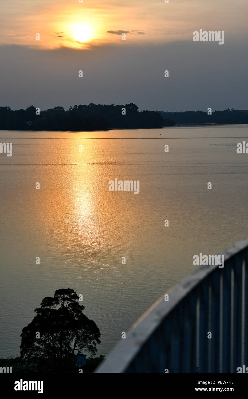 sunset water balcony Stock Photo - Alamy