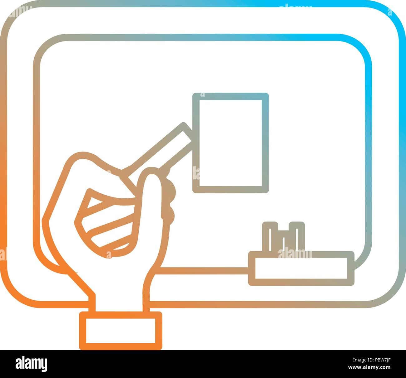 hand drawing in chalkboard with chalk Stock Vector Image & Art - Alamy