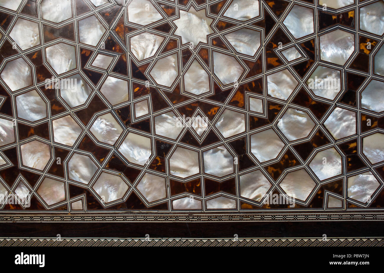 Ottoman art example of Mother of Pearl inlays Stock Photo - Alamy