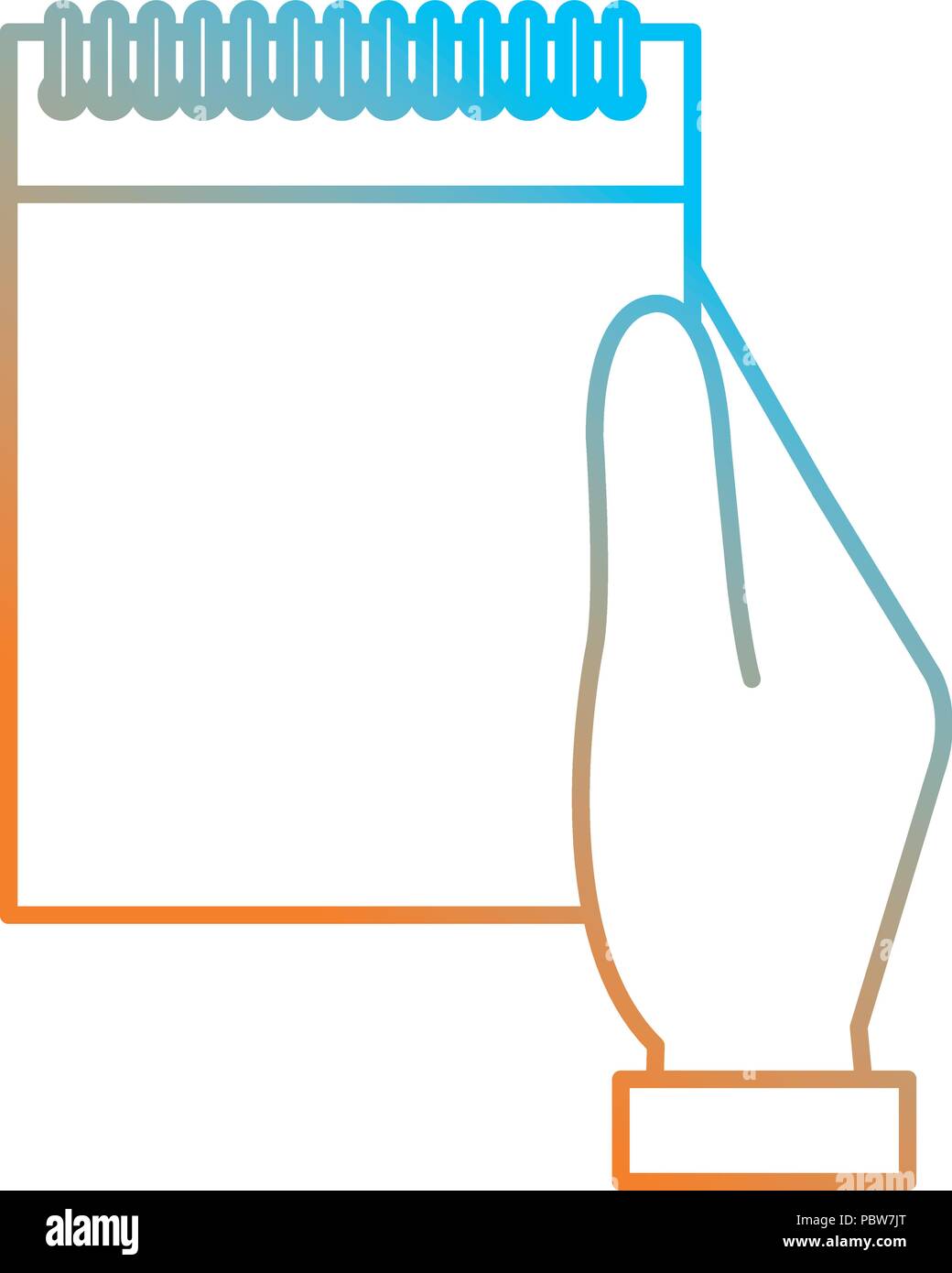 hand with notebook school Stock Vector Image & Art - Alamy