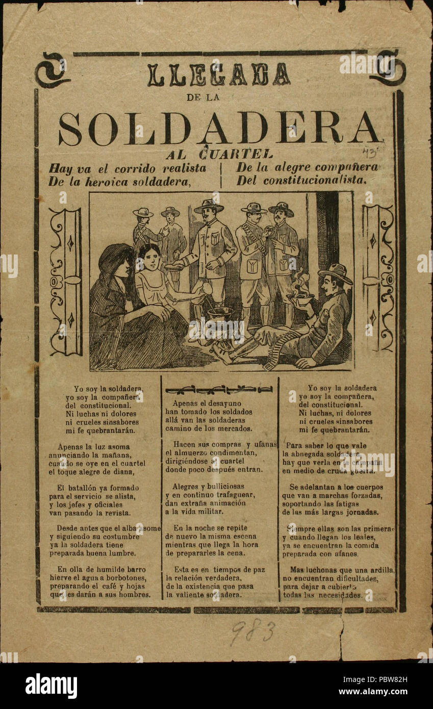 144 Corrido de la llegada de la soldadera al cuartel Stock Photo - Alamy