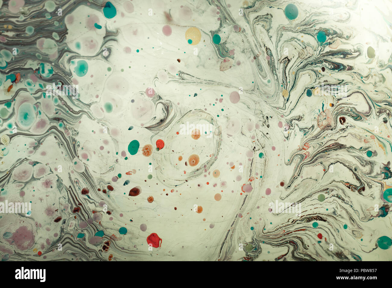 Traditional Ottoman Turkish marbling art patterns as abstract ...